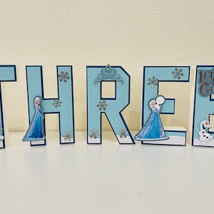 Cardstock Frozen 3D Letters - Etsy