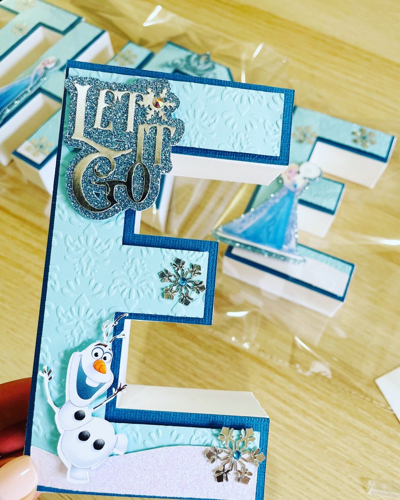 Cardstock Frozen 3D Letters - Etsy