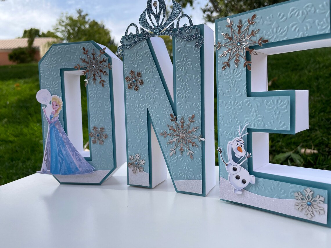 Cardstock Frozen 3D Letters - Etsy