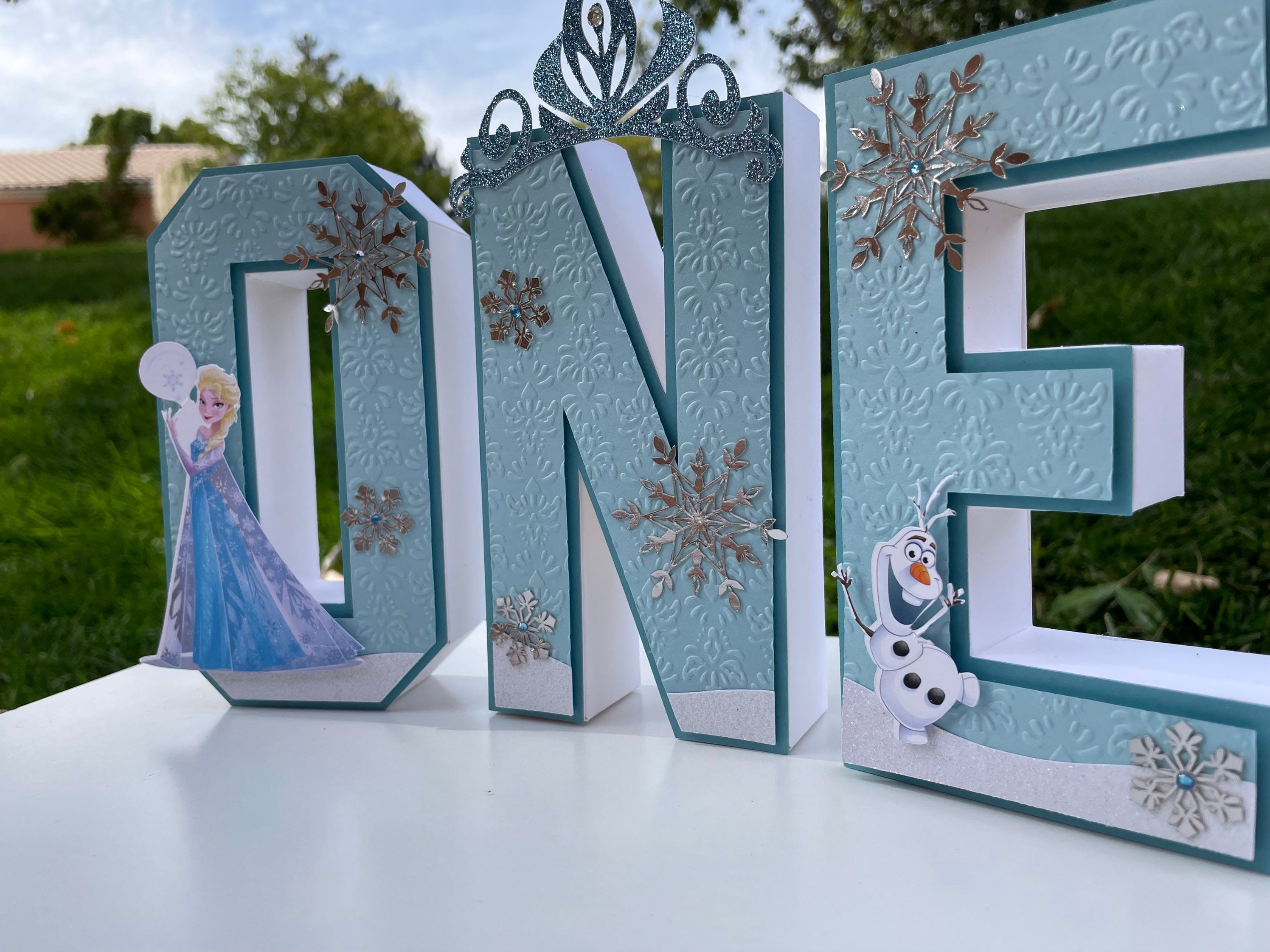 Cardstock Frozen 3D Letters - Etsy