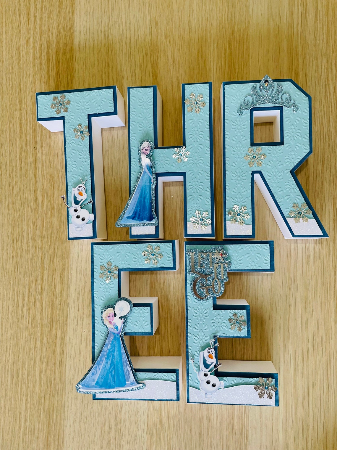 Cardstock Frozen 3D Letters - Etsy