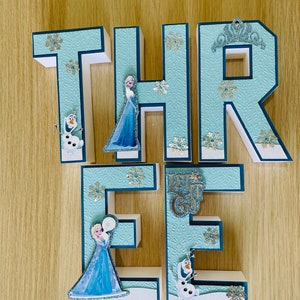 Cardstock Frozen 3D Letters - Etsy