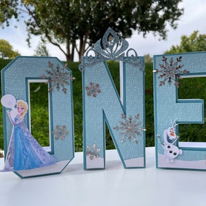 Cardstock Frozen 3D Letters - Etsy
