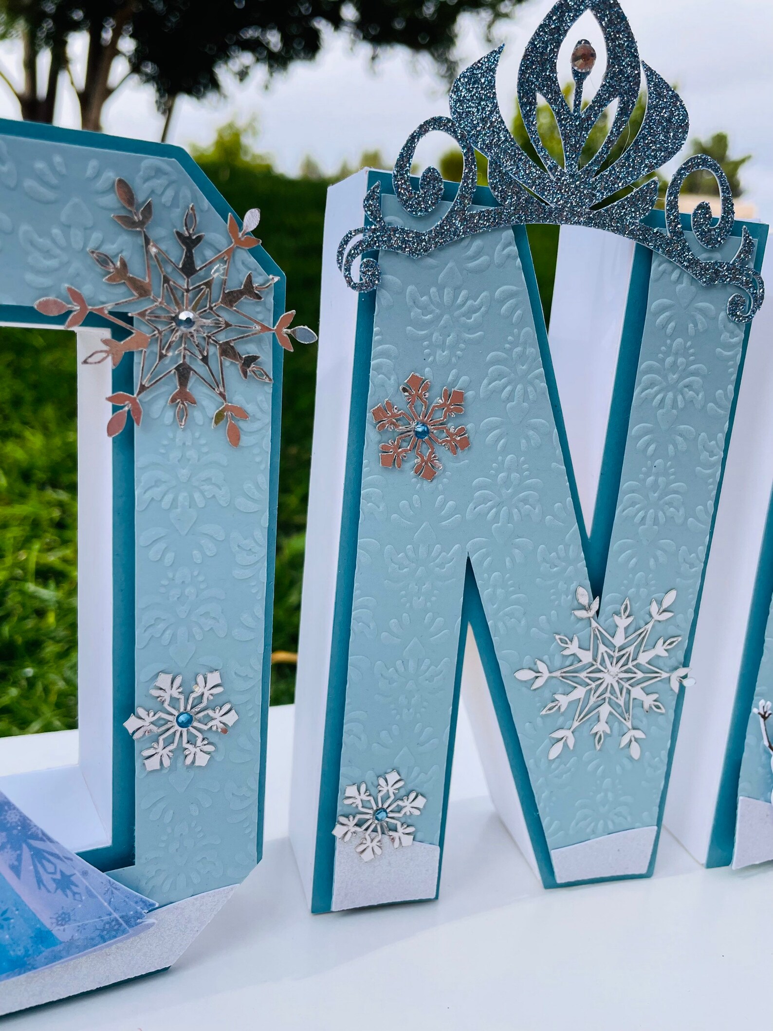Cardstock Frozen 3D Letters - Etsy