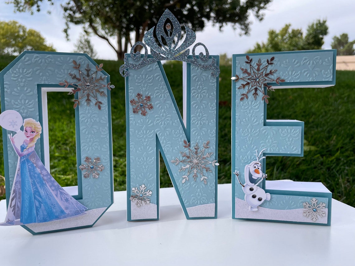 Cardstock Frozen 3D Letters - Etsy