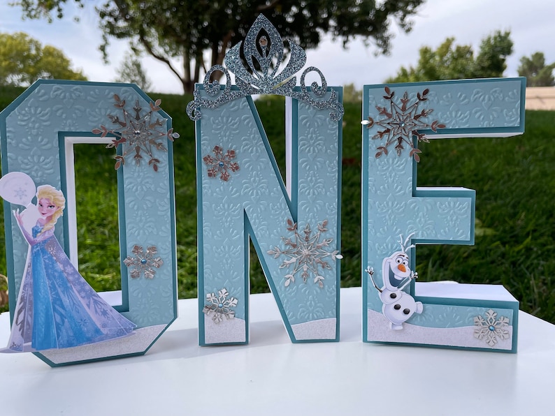 Cardstock Frozen 3D Letters - Etsy
