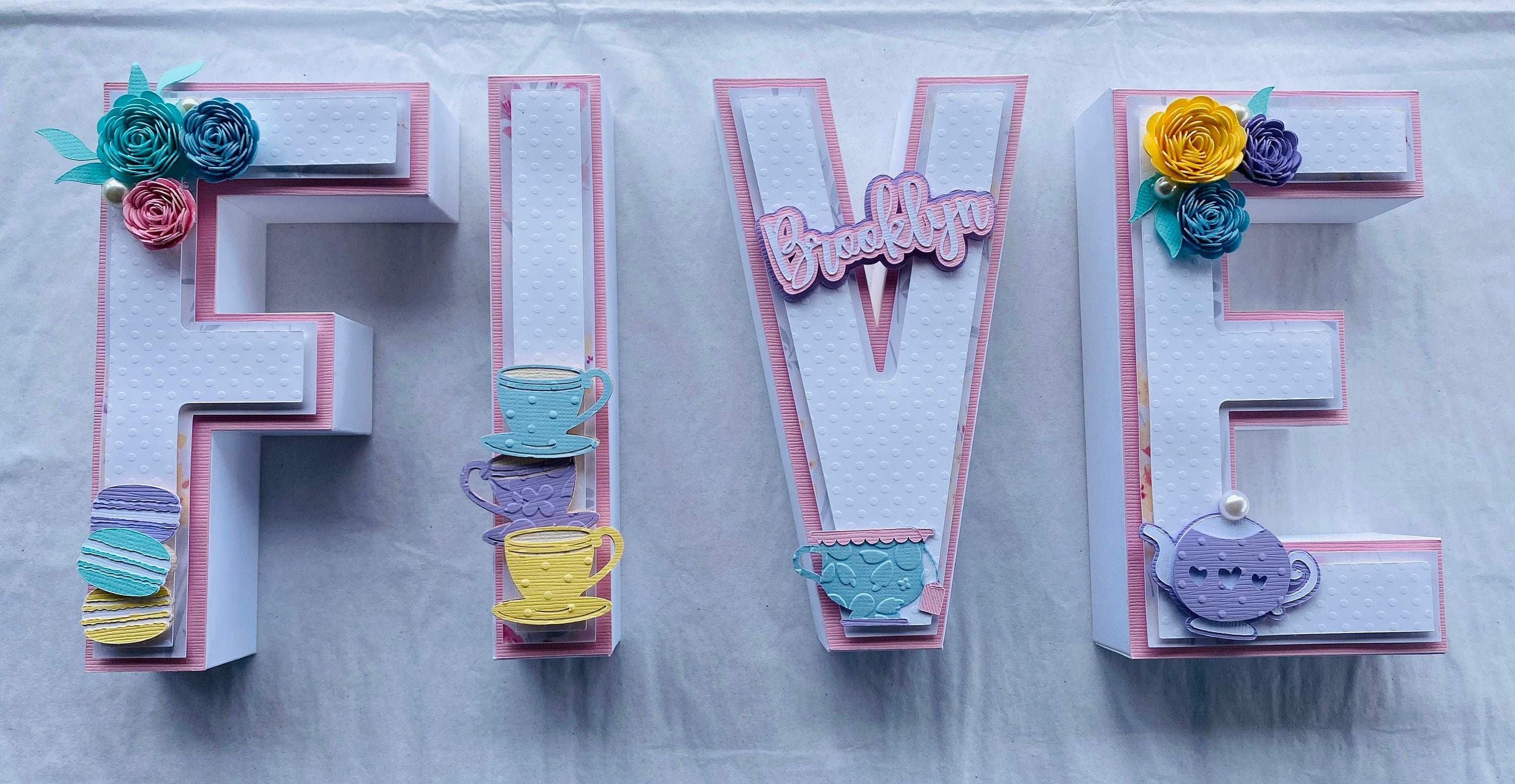 Tea Party 3D Letters - Etsy