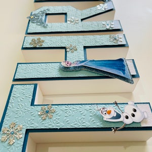 Cardstock Frozen 3D Letters - Etsy