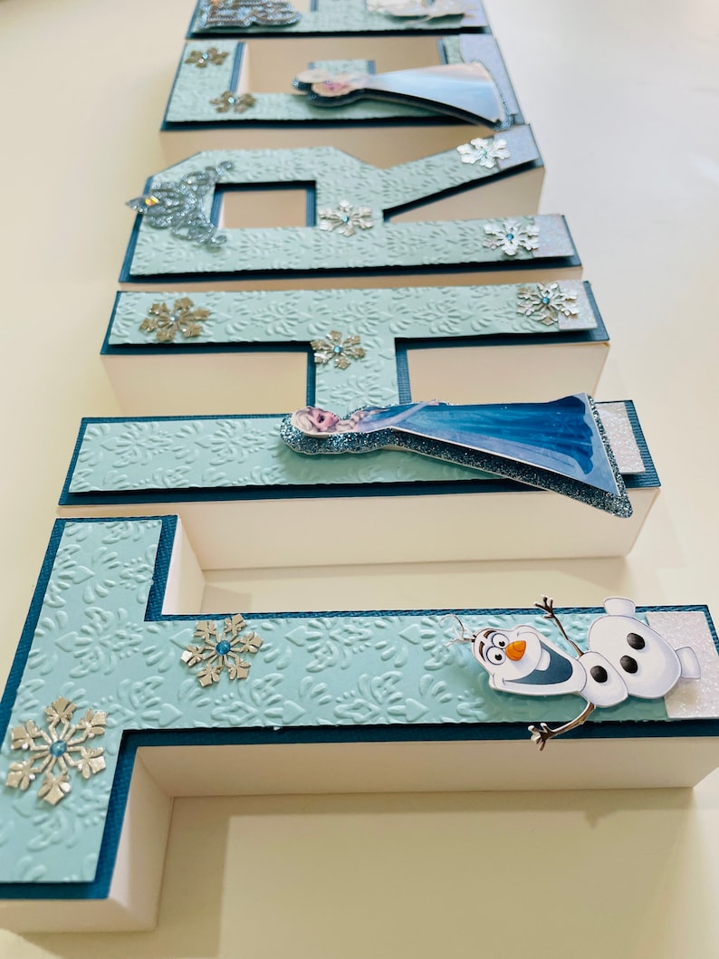 Cardstock Frozen 3D Letters - Etsy