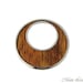 Koa Wood Hawaiian Scroll Circle Ocean Wave Rhodium Silver Plated Brass ...