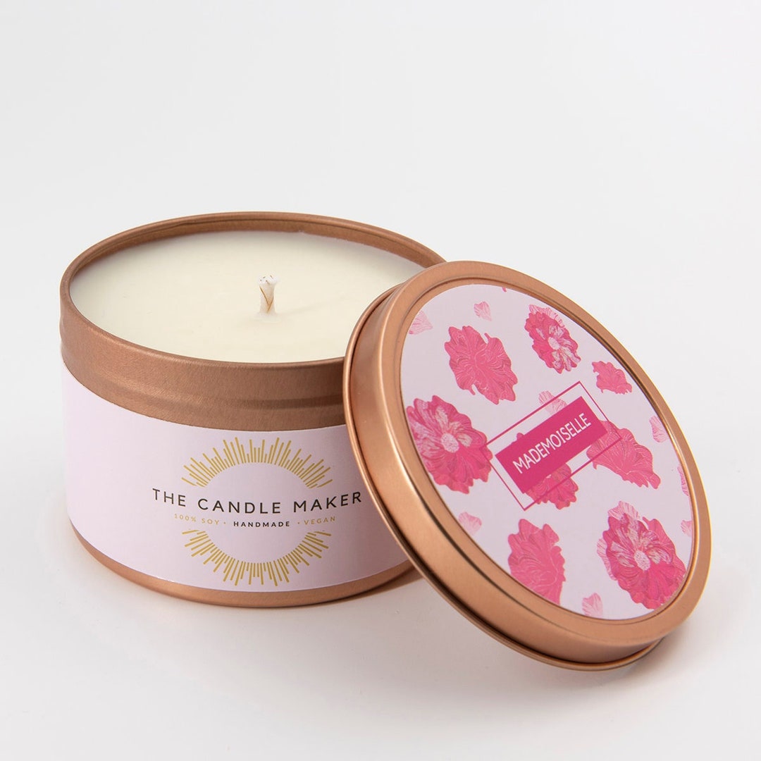 Handmade Mademoiselle Scented 100% Soy Wax Candle Vegan Cruelty Free ...