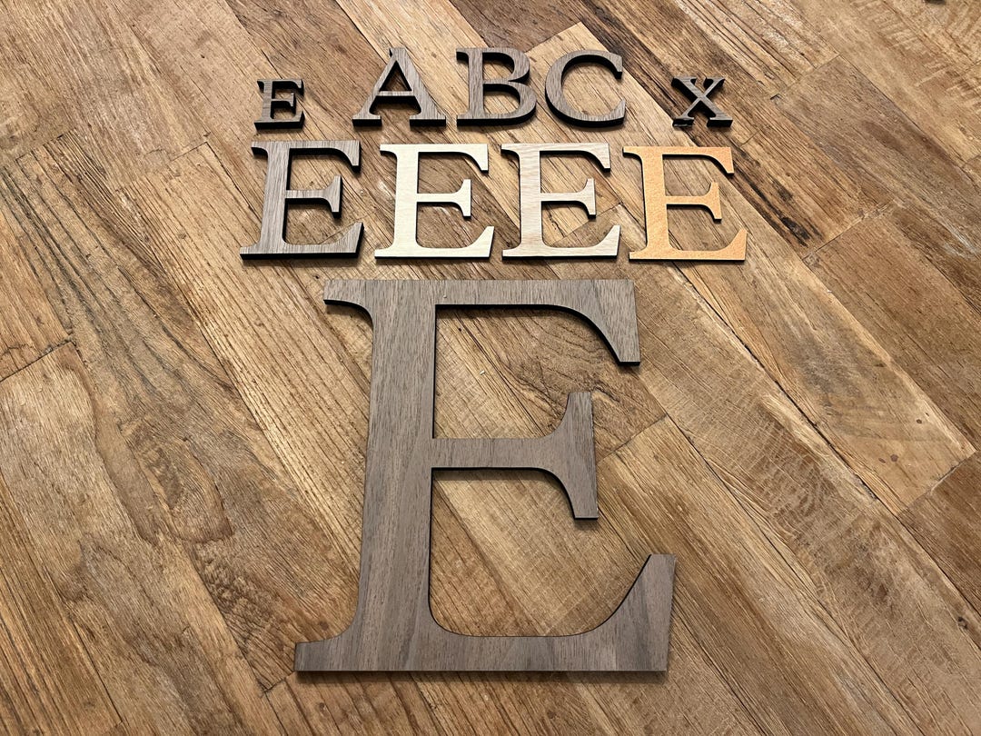Customisable Laser Cut Wooden Letters 3cm 30cm Various Wood Choices ...