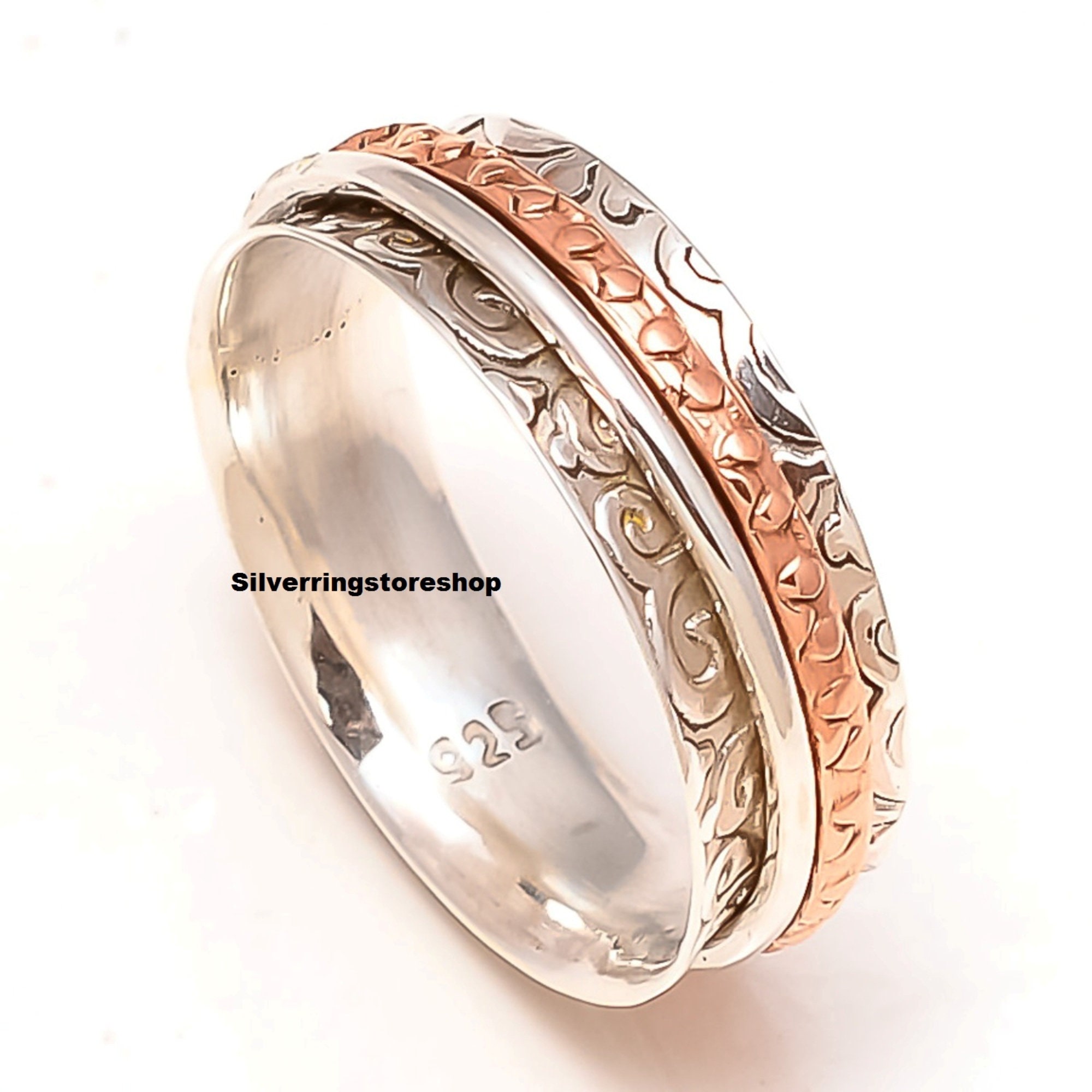 Spinner Ring 925 Sterling Silver Ring Women Ring | Etsy