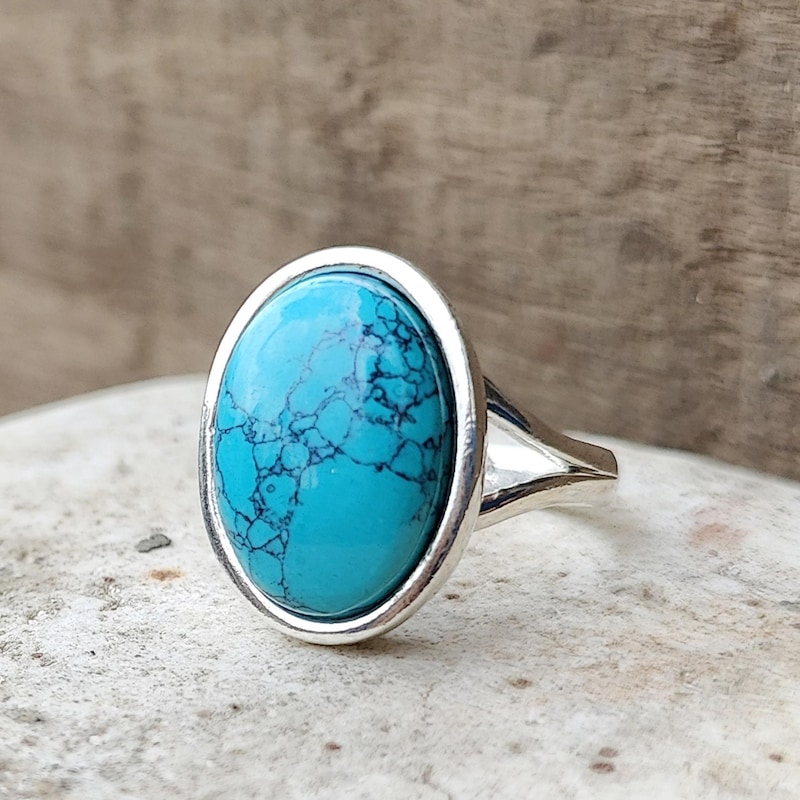 Blue Turquoise Ring - Etsy