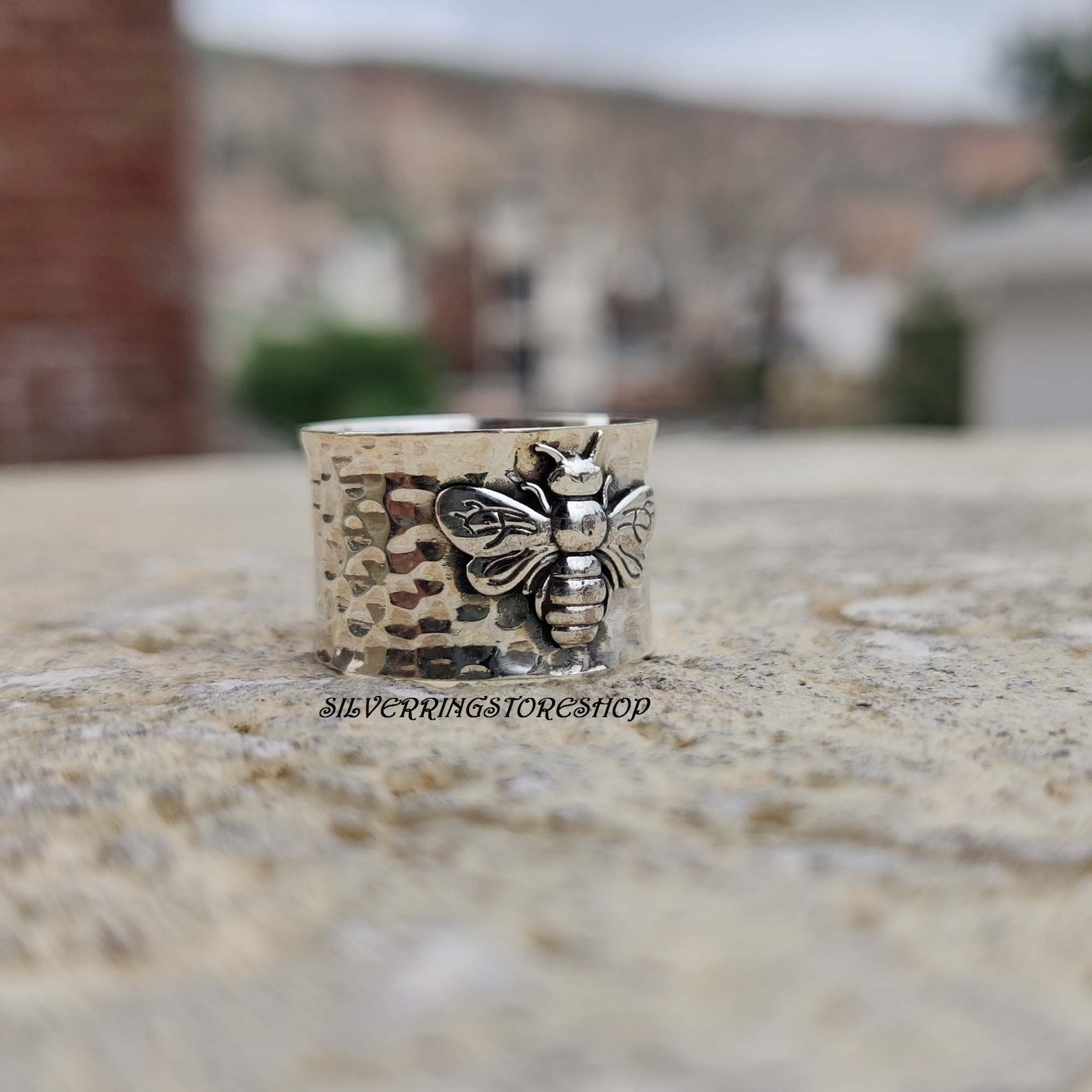 Bee Ring 925 Sterling Silver Ring Statement Ring Women - Etsy