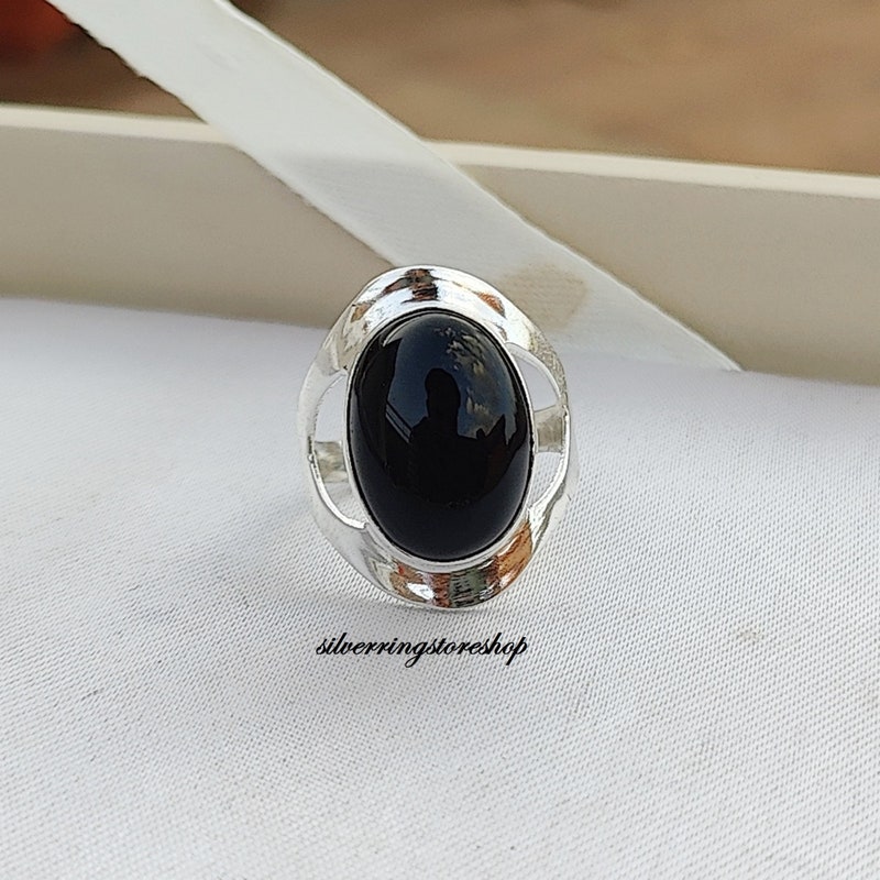 Black Onyx Ring - Etsy