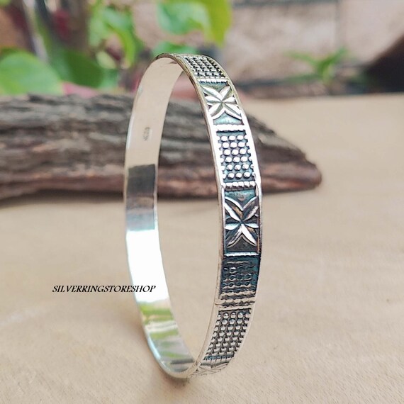 925 Sterling Silver Bangle Band Bangle Women Bangle Handmade Bangle statement Bangle boho Bangle promise Bangle beautiful Bangle Gifts Etsy
