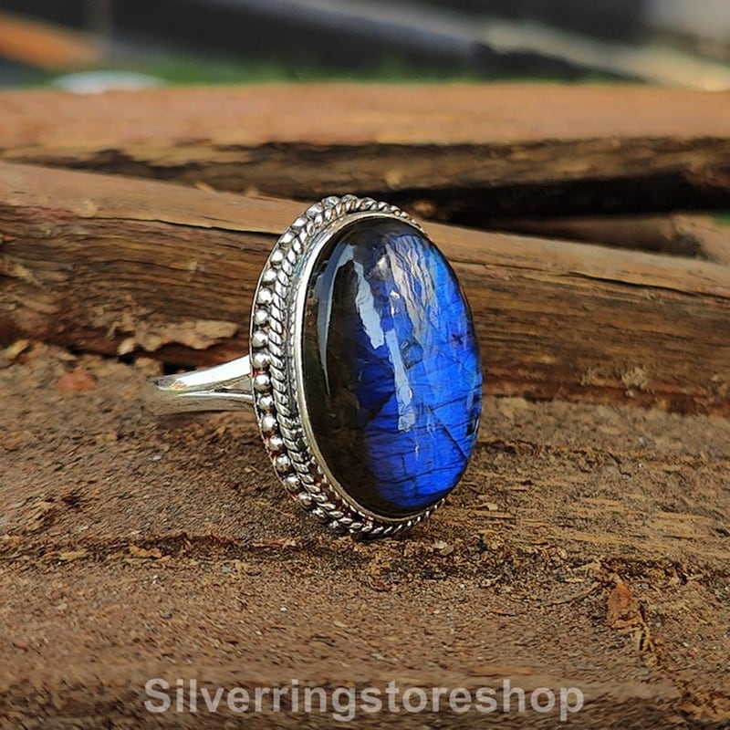 Labradorite Ring - Etsy