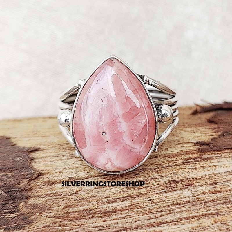 Pink Gemstone Ring - Etsy