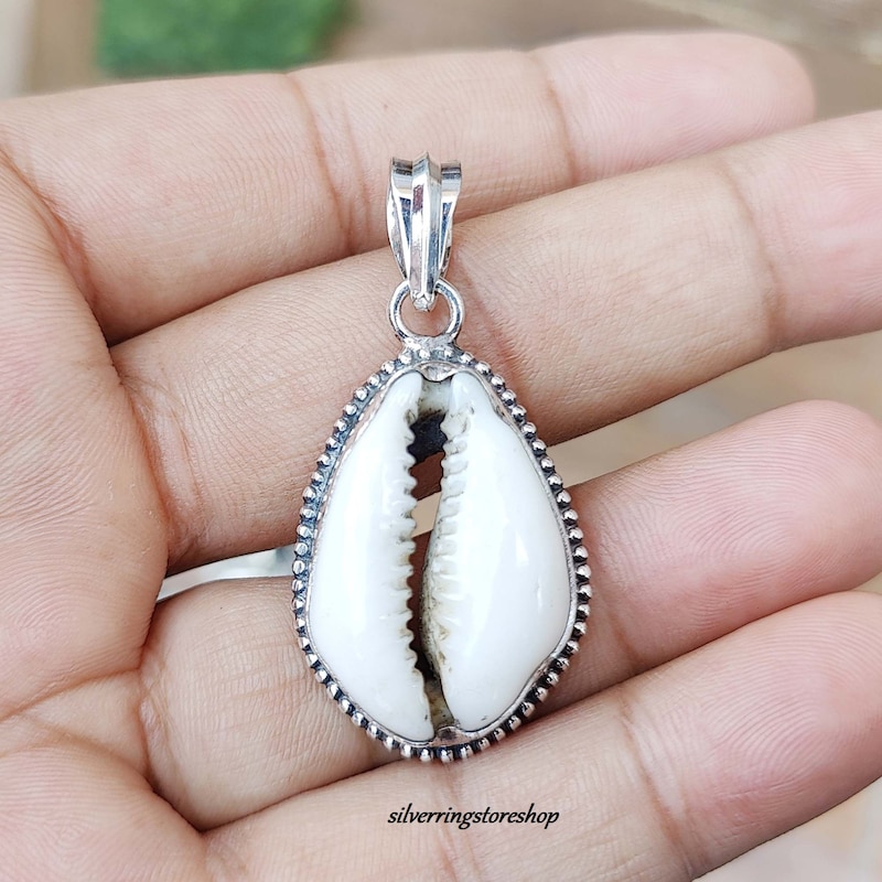 Cowrie Shell Pendant - Etsy