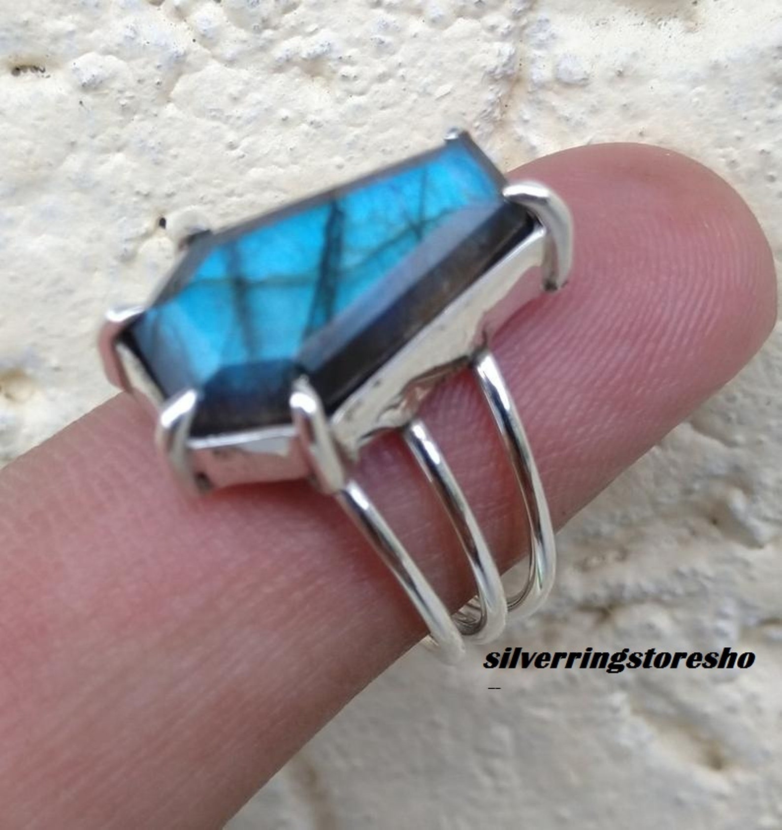 Natural Labradorite Ring Handmade Silver Ring Solid 925 - Etsy