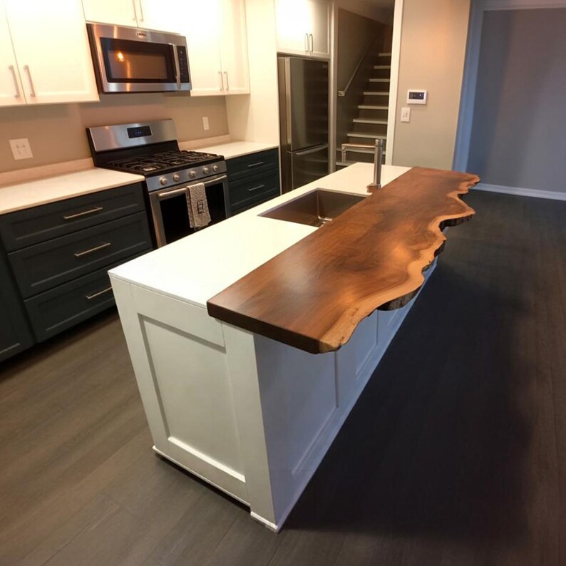Live Edge Kitchen Island Countertop for Modern or Rustic Home Natural ...