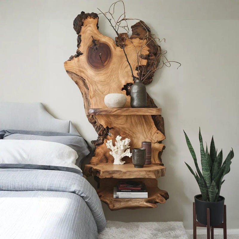 Live Edge Floating Shelf - Etsy