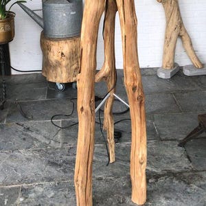 Rustic Farmhouse Tree Trunk Floor Lamp, Corner Floor Lighting, Modern ...