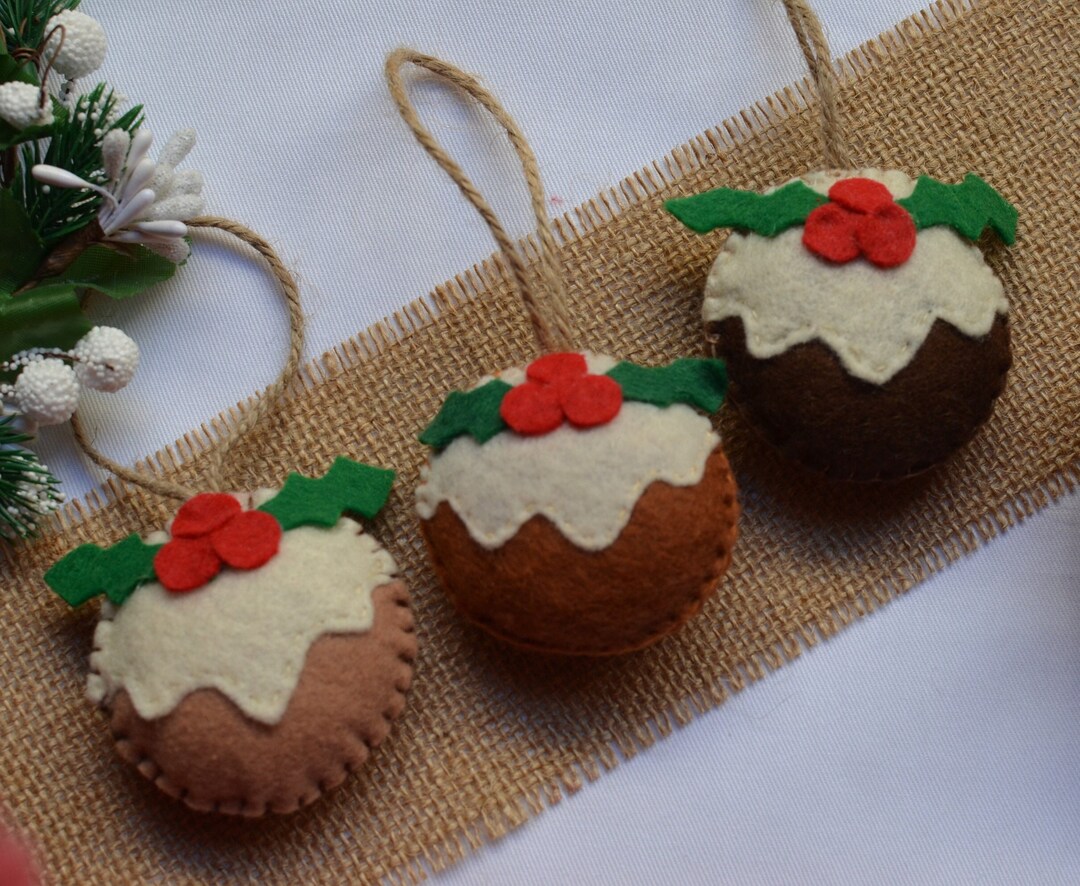 Felt Christmas Fruit Pudding Decoration - Plum Puddings, Fruit Cake ...