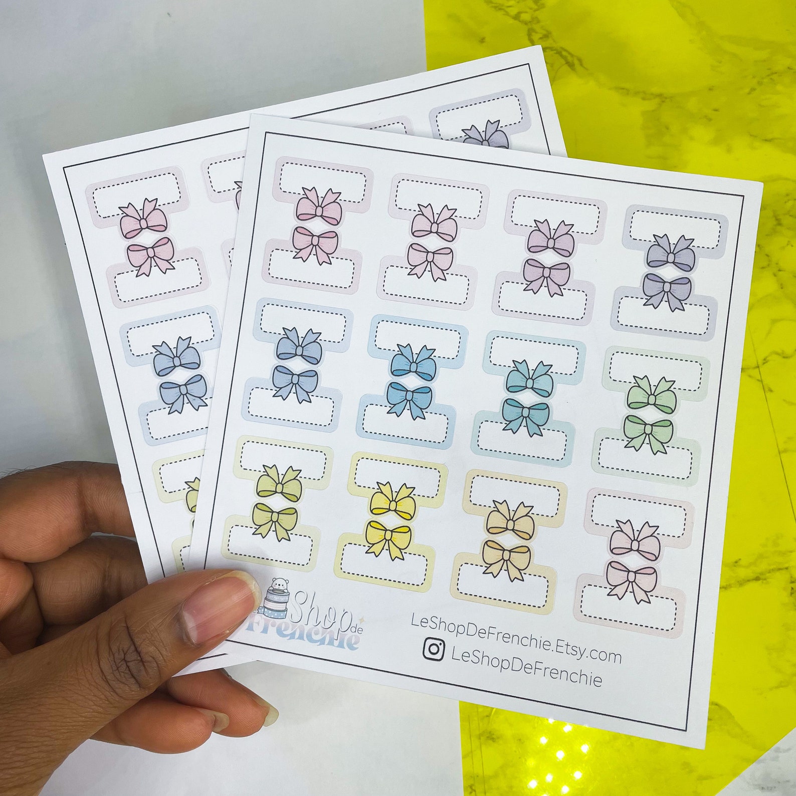 Sheet of Separator Stickers for Decoration of Notebook, Planner, Bullet ...