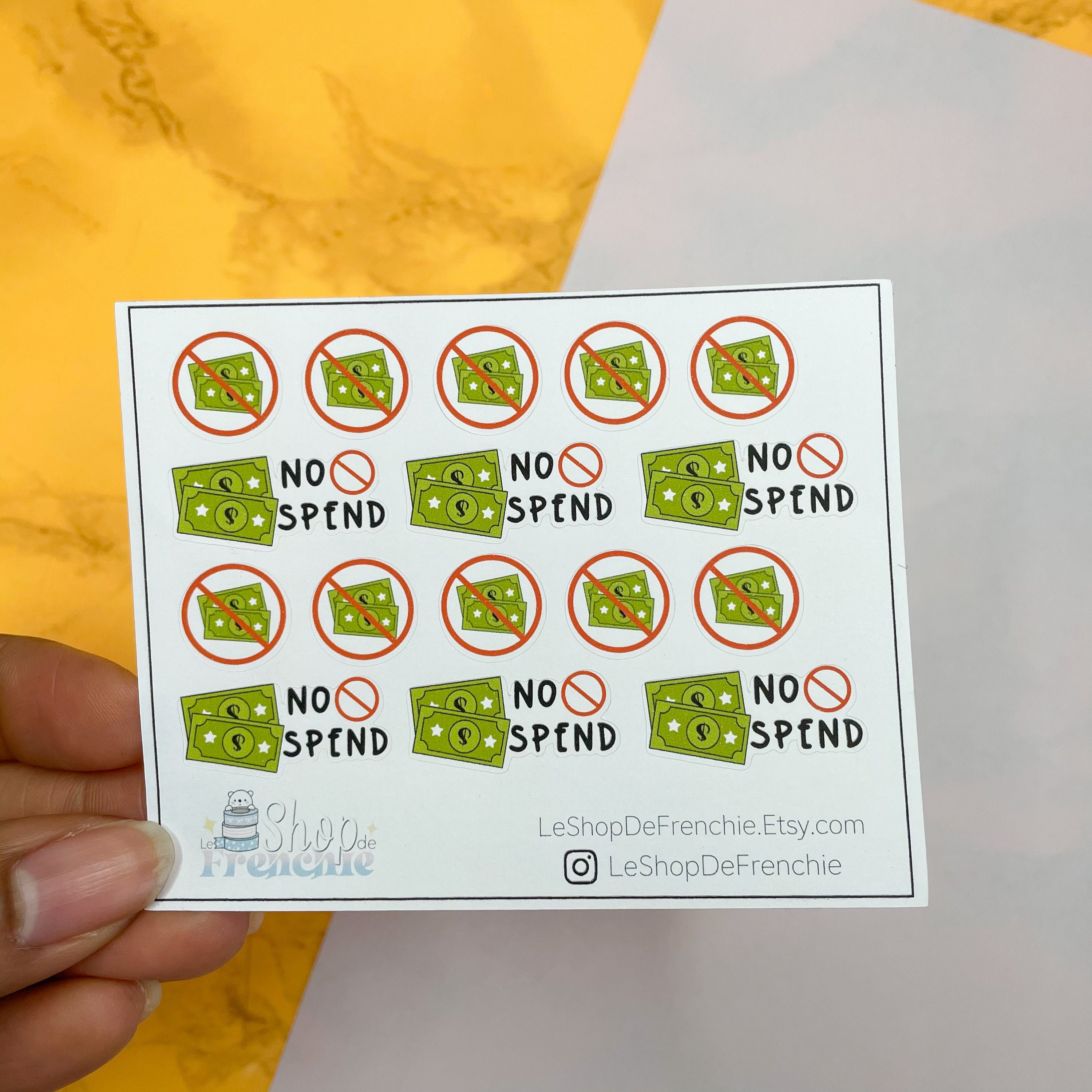 Sheet of Expense Tracker Stickers, Sugar and Cigarettes for Notebook ...