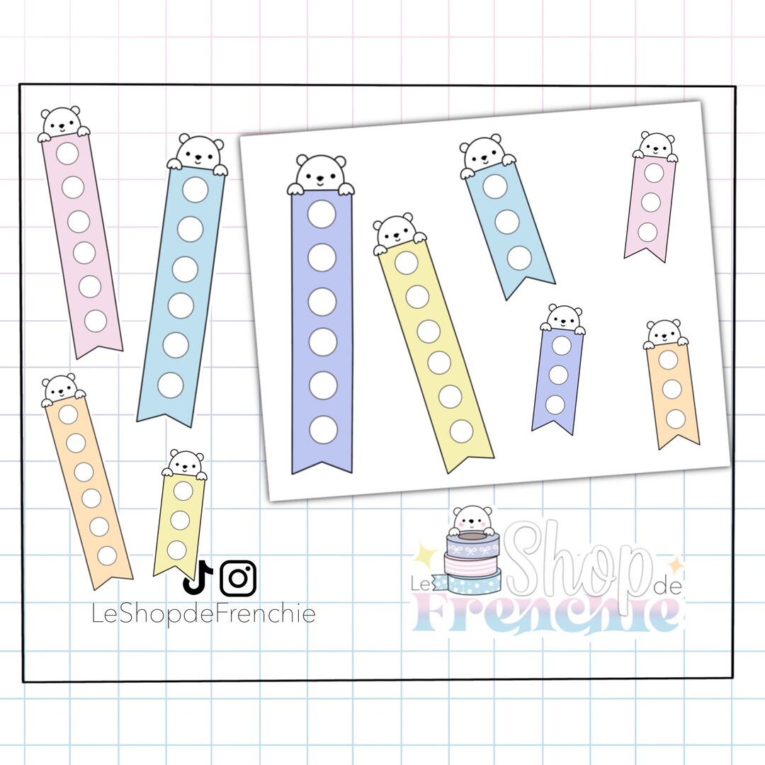 Checkbox Sticker Board for Notebook, Planner, Bullet Journal - Etsy