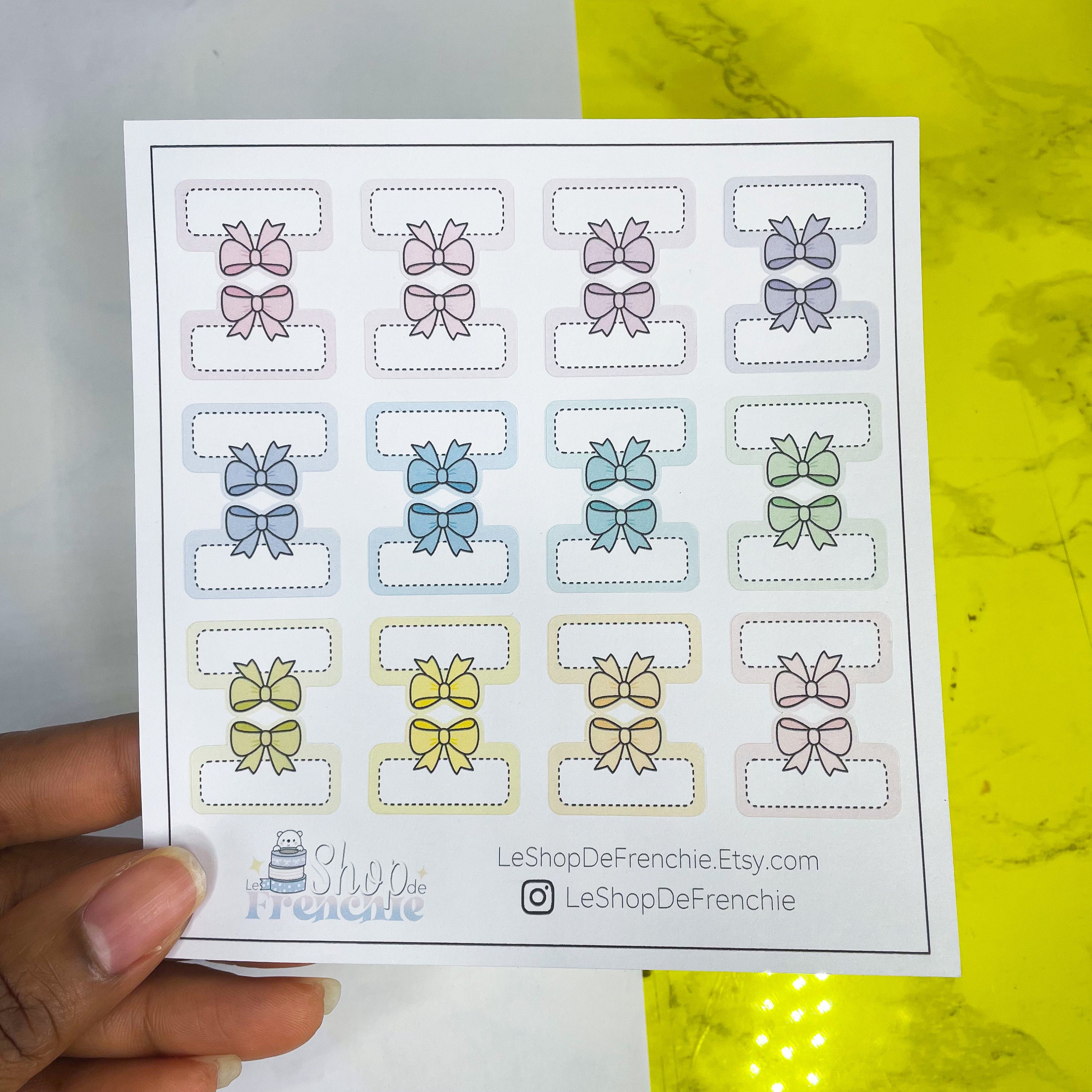 Sheet of Separator Stickers for Decoration of Notebook, Planner, Bullet ...