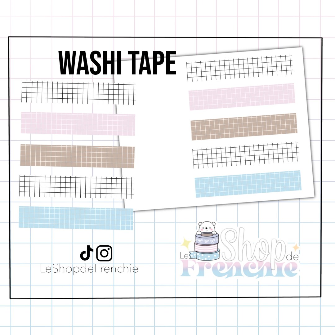 Washi tape board mesh staccabile a griglia opaca o trasparente - Etsy ...