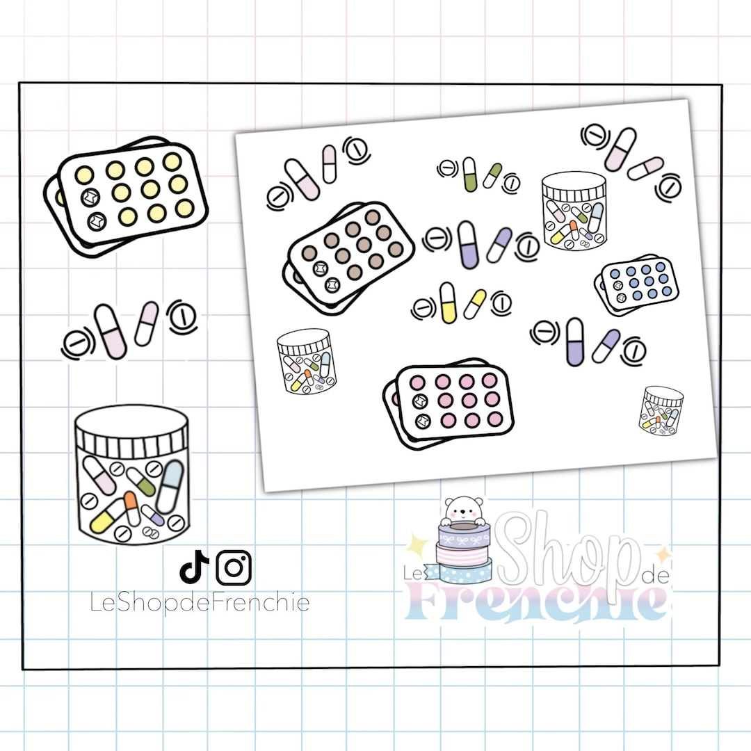 Drug Tracker Stickers for Bullet Journal and Planner - Etsy