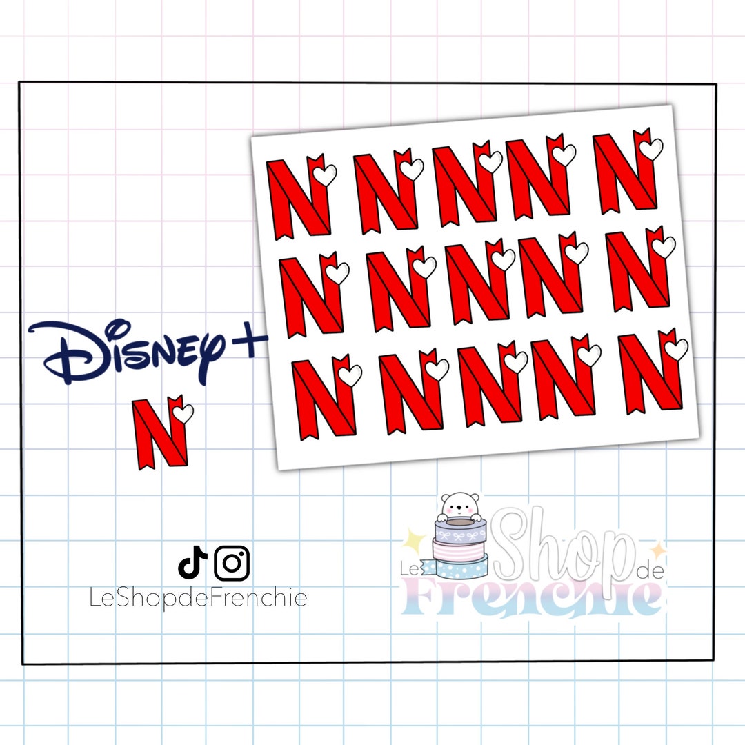 Board of Netflix and Disney Logo Stickers + Decorative for Notebook ...