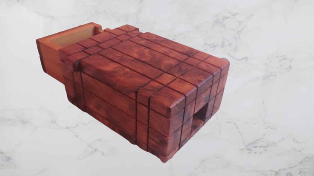 Secret Opening Wood Box,hidden Lock Box, Puzzle Box,secret Lock Box ...