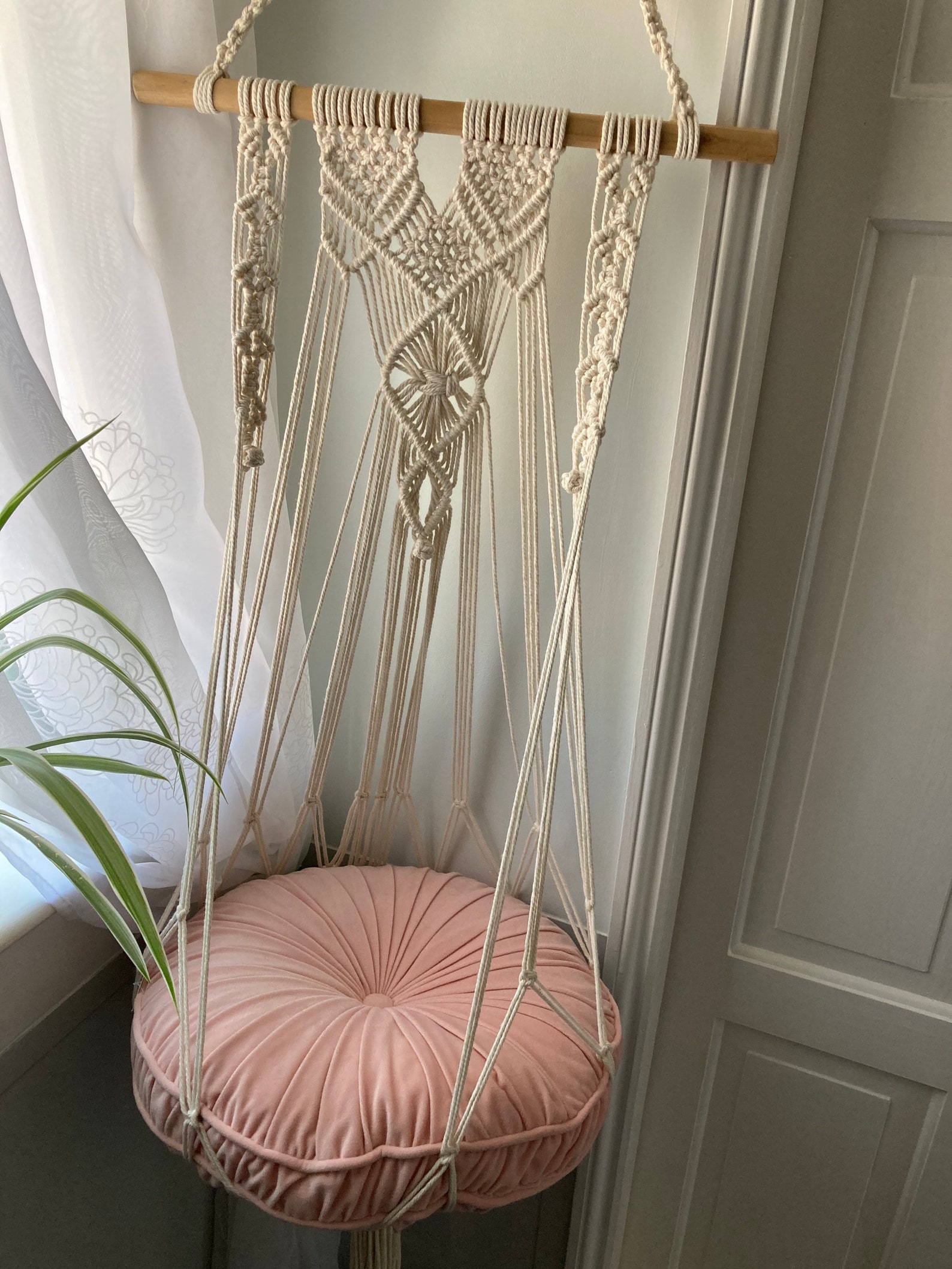 Hamaca de gato Macrame hecha a mano - Etsy España