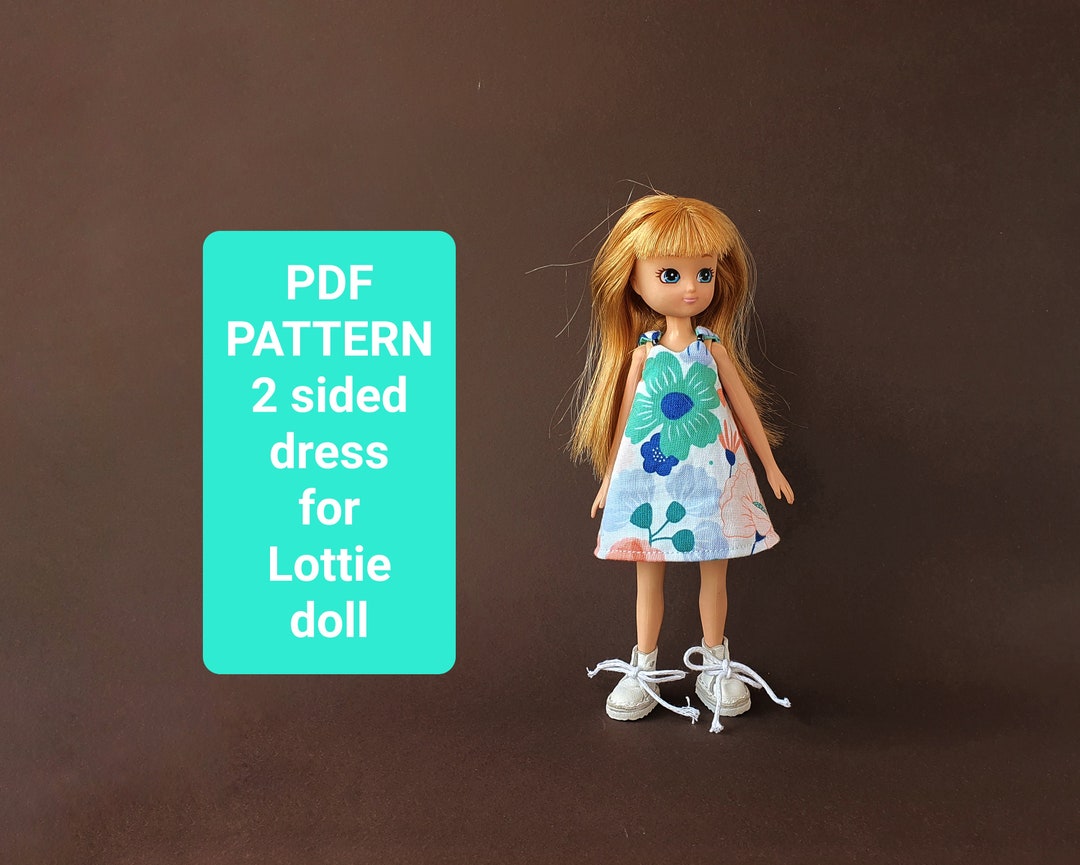 Pdf Pattern + Tutorial Dress for Lottie Doll - Etsy