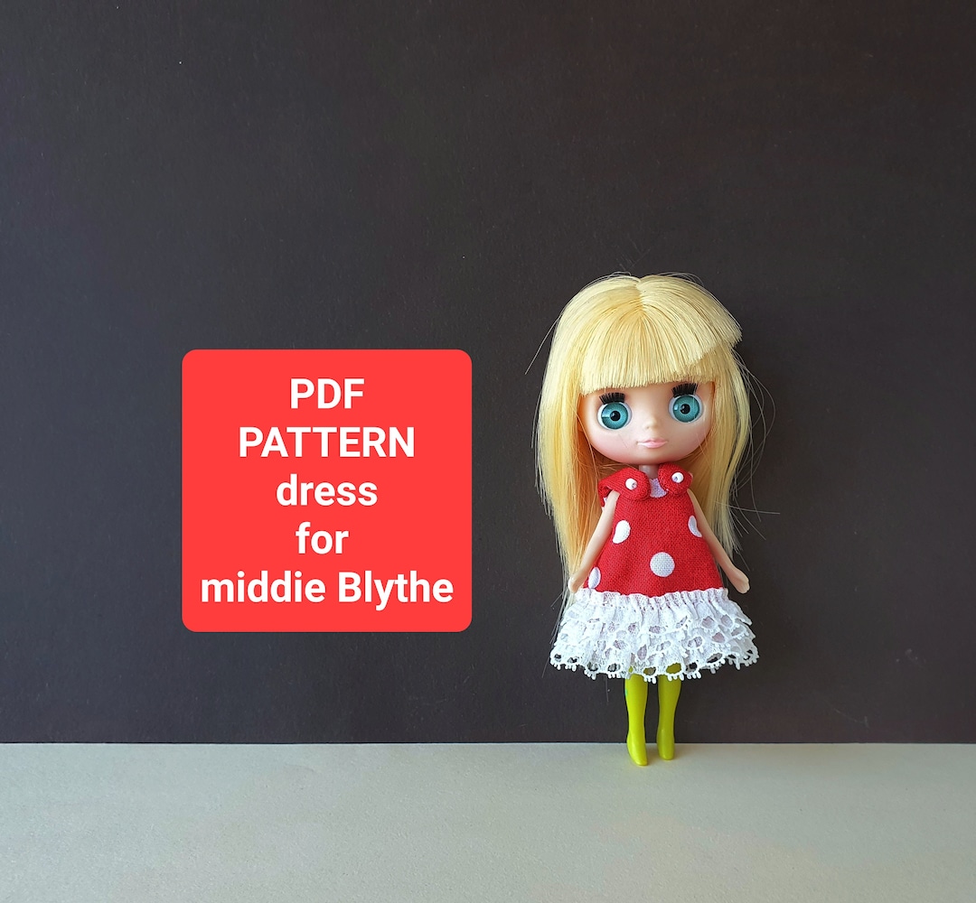 Pdf Pattern Dress for Petite Blythe Doll - Etsy