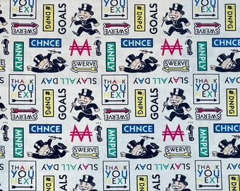 Cotton Monopoly Fabric - Etsy