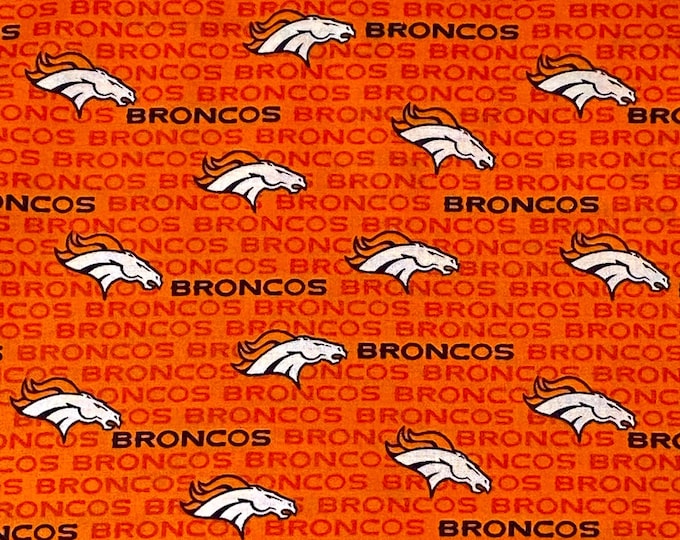 NFL Denver Broncos Cotton Fabric - Etsy