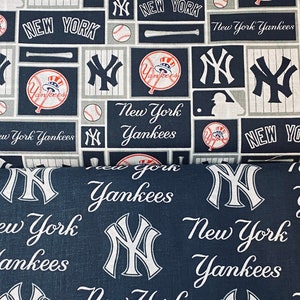 MLB New York Yankees Cotton Fabric - Etsy