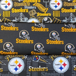 NFL Pittsburgh Steelers Cotton Fabric - Etsy