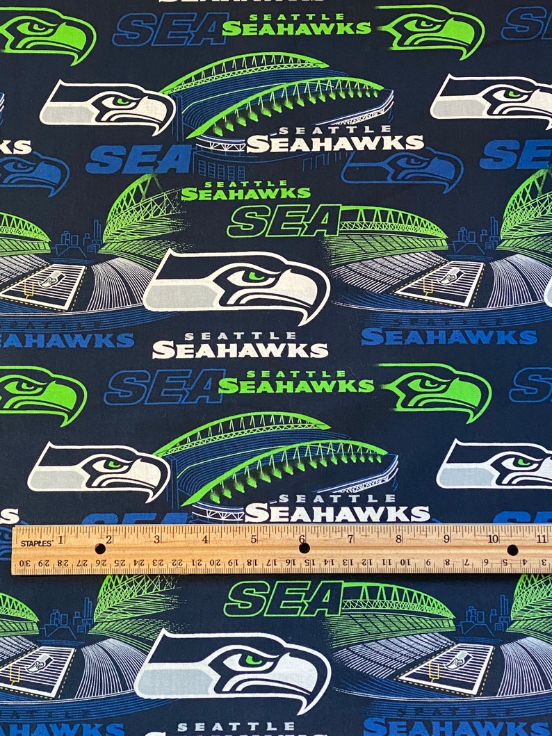 NFL Seattle Seahawks Cotton Fabric - Etsy