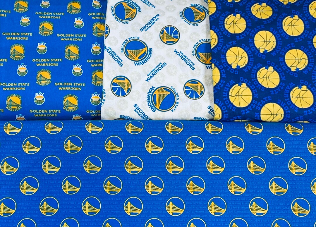 NBA Golden State Warriors Cotton Fabric - Etsy