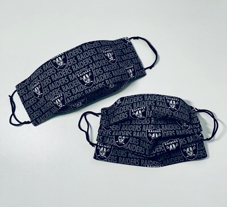 NFL Las Vegas Raiders 4-layer Face Masks - Etsy