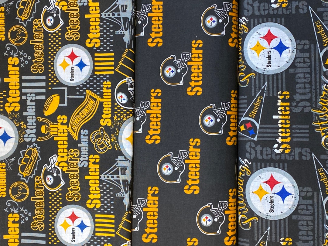 NFL Pittsburgh Steelers Cotton Fabric - Etsy