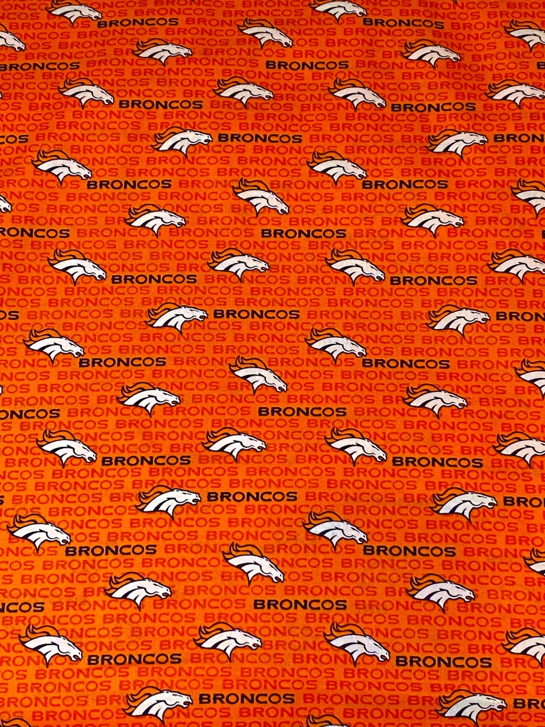 NFL Denver Broncos Cotton Fabric - Etsy