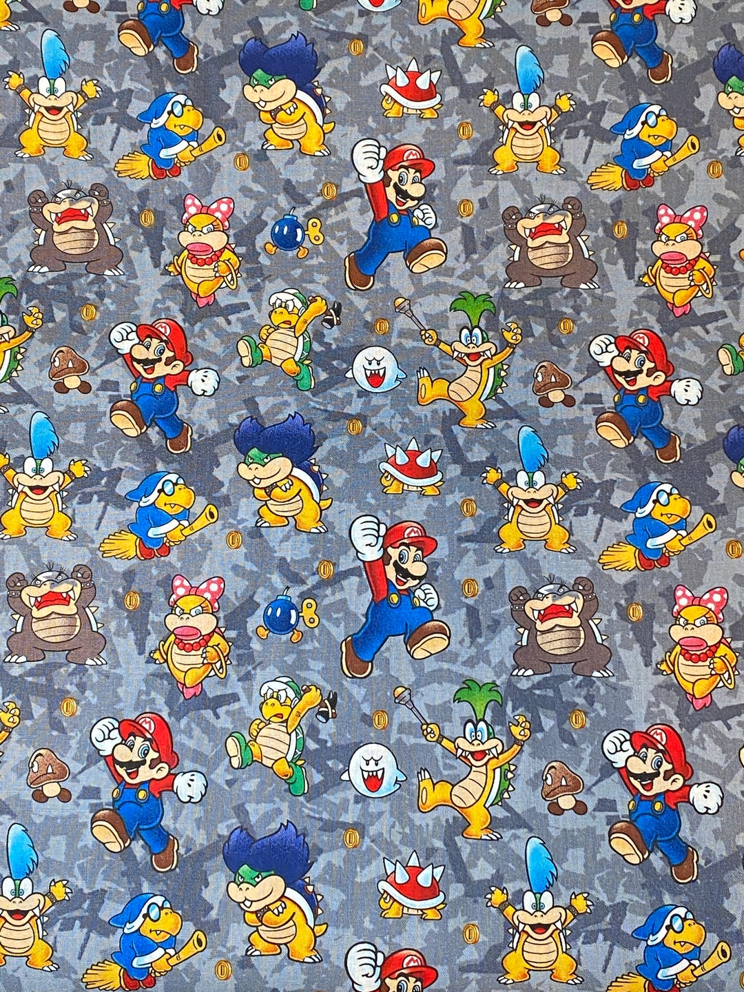 Nintendo Mario and Friends Cotton Fabric - Etsy
